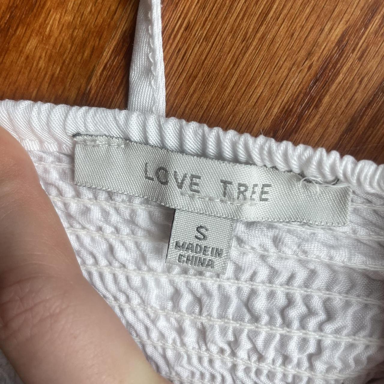 LOVE TREE white ruched crop top #lovetree - Depop