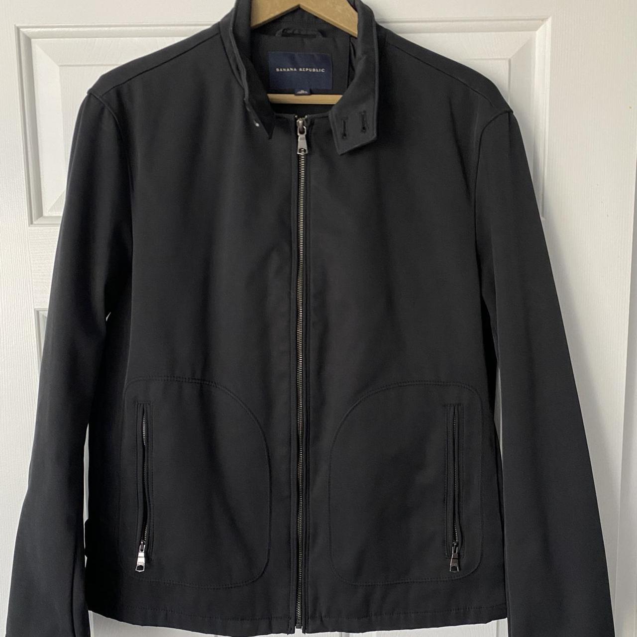 Banana Republic Men's Black Jacket | Depop