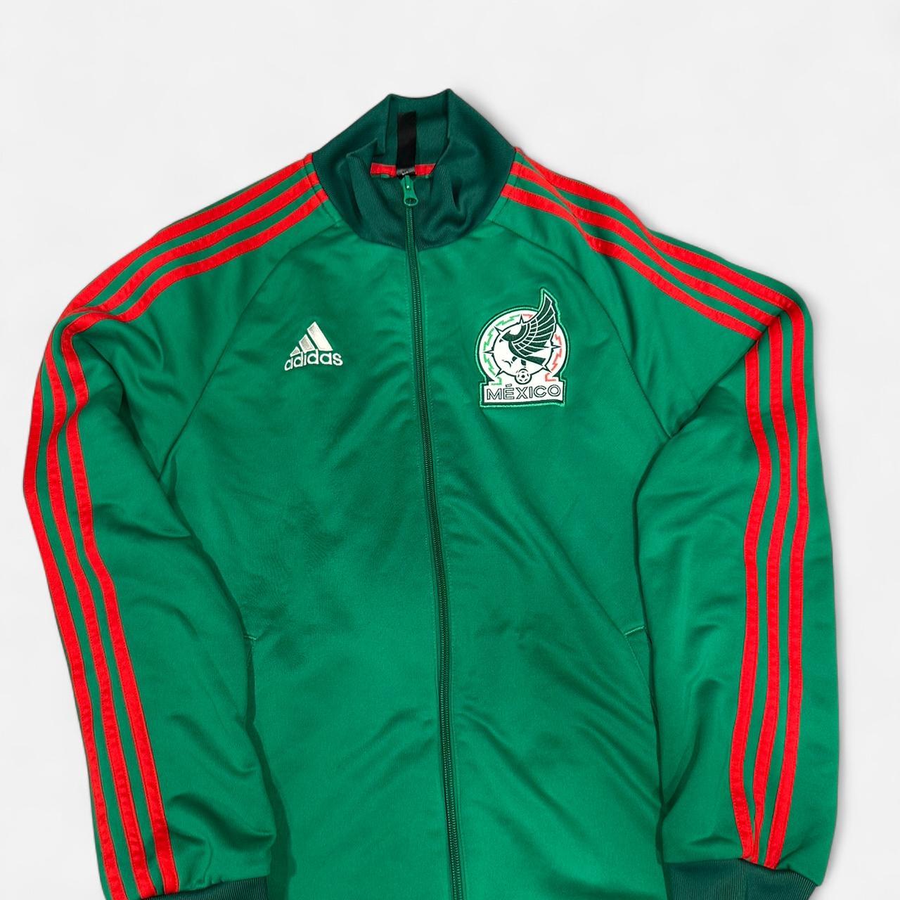 Adidas Mexico track jacket in green and red in sz... | Depop