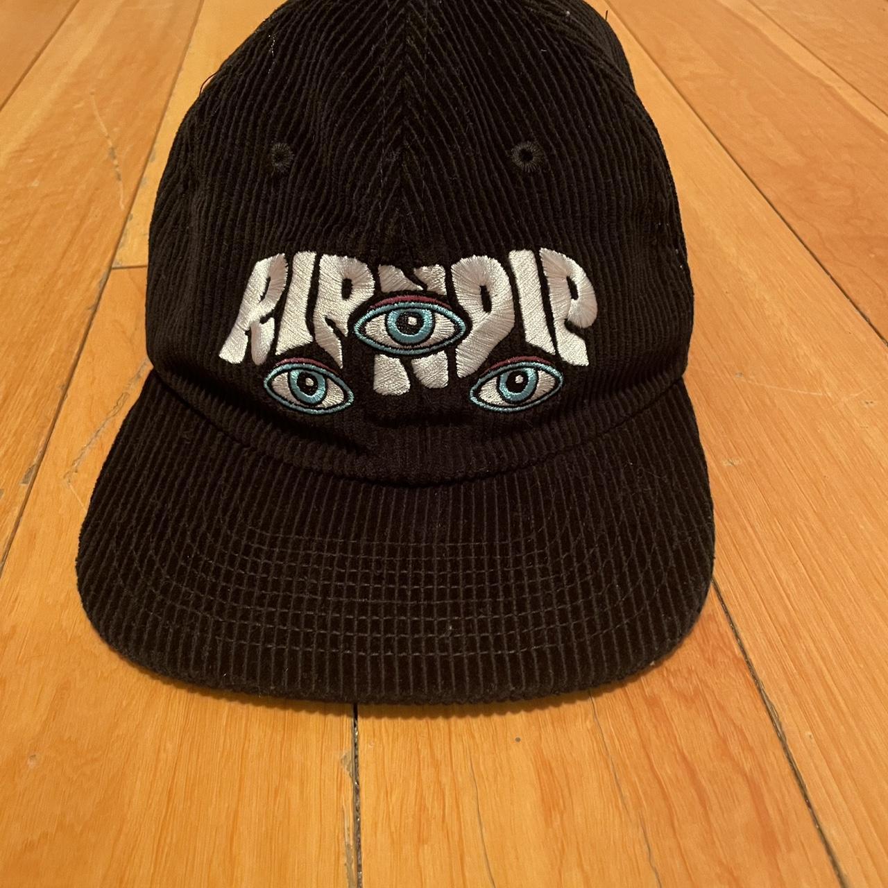 Black corduroy rip and dip hat | Depop