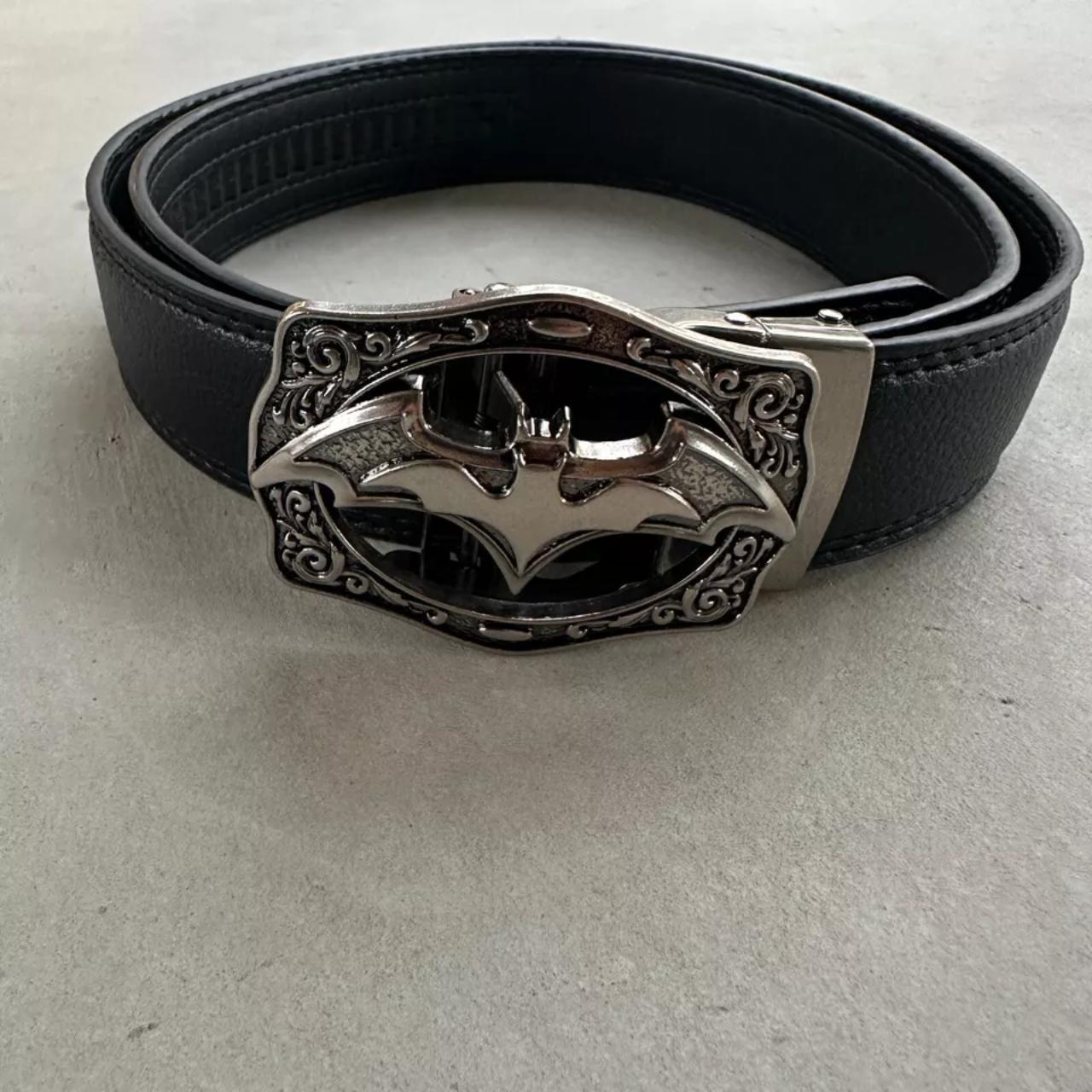 y2k 2000s batman style black and silver grunge... - Depop