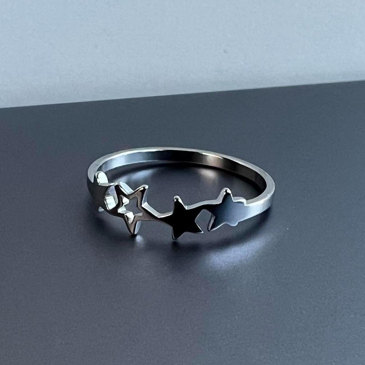 y2k 2000s vintage style silver multi star grunge... - Depop