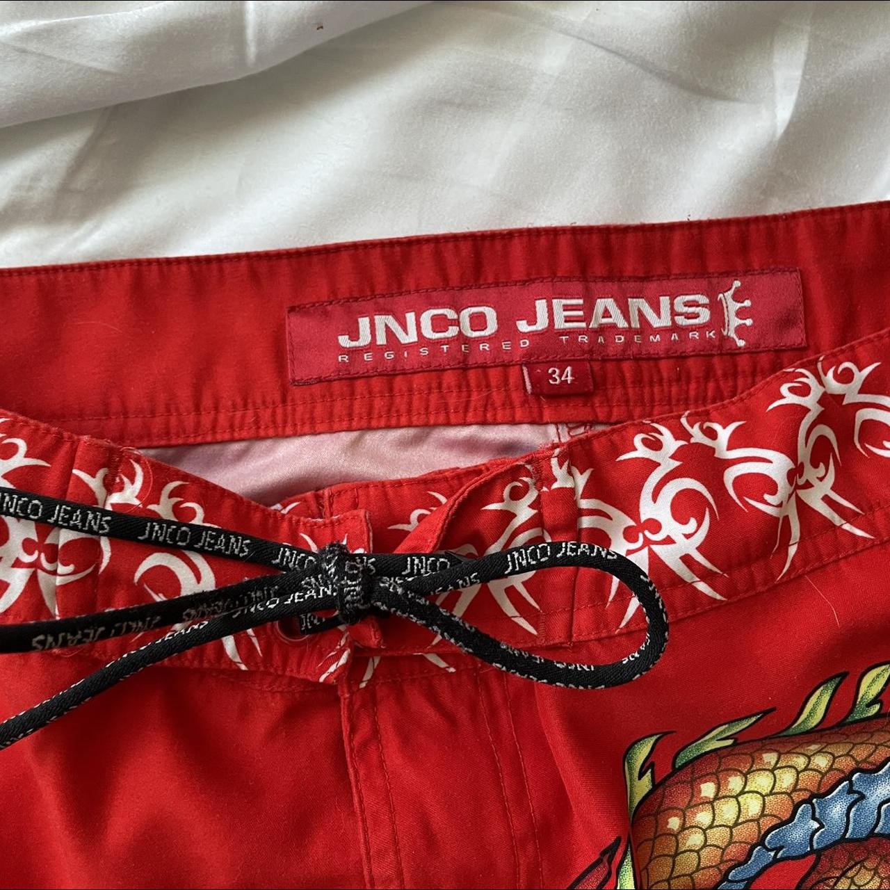 Red JNCO dragon swim trunks Super sick perfect... - Depop