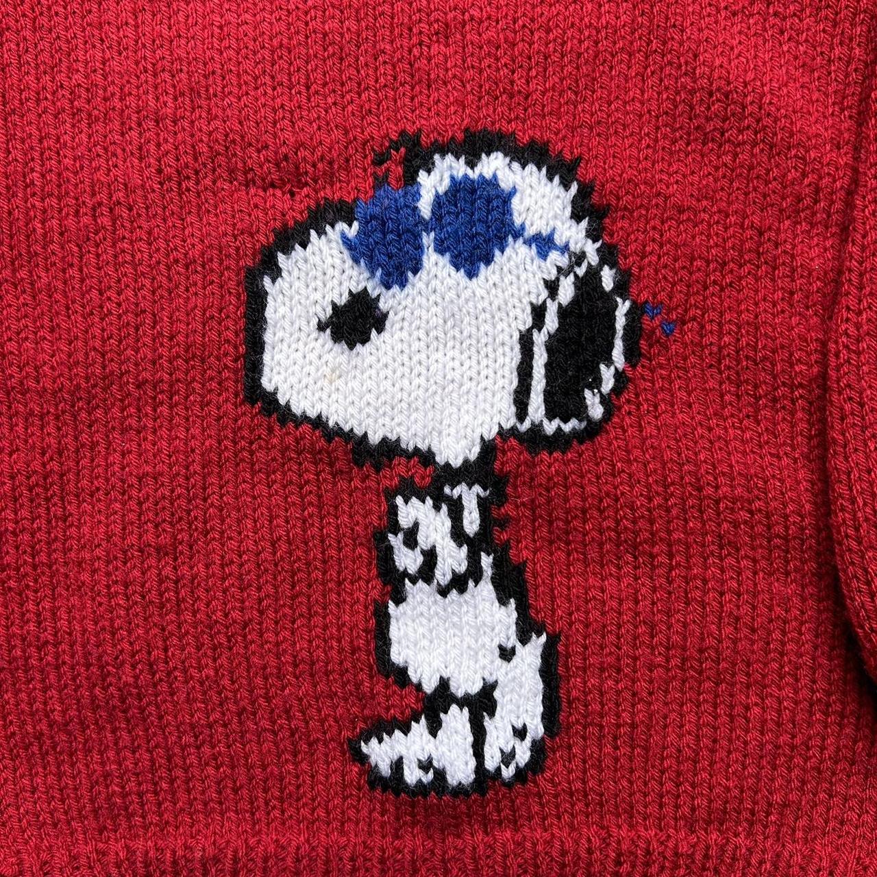 Red Joe Cool Snoopy Knit Sweater See photo for... - Depop