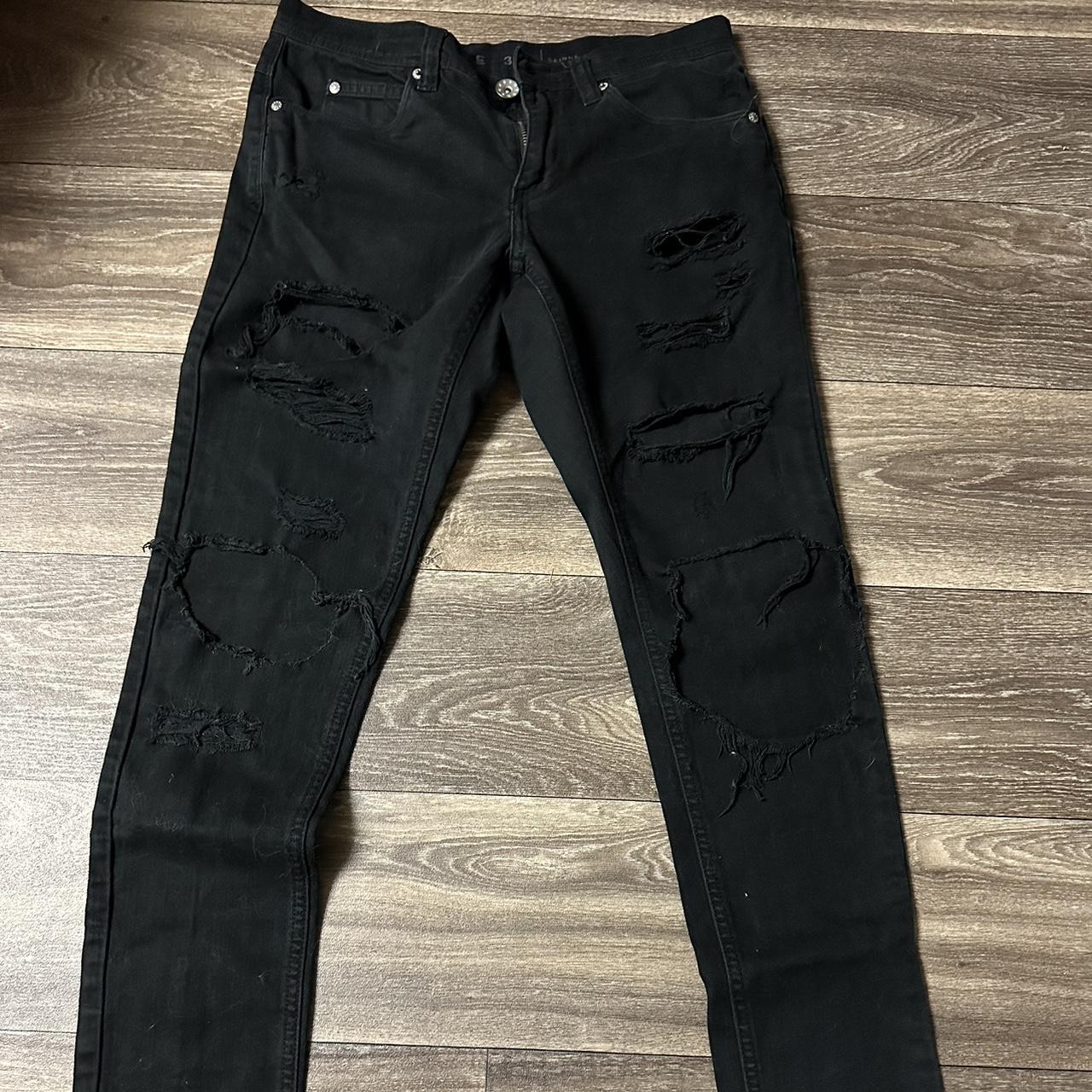 black ripped rogue jeans ( don’t know why picture... - Depop