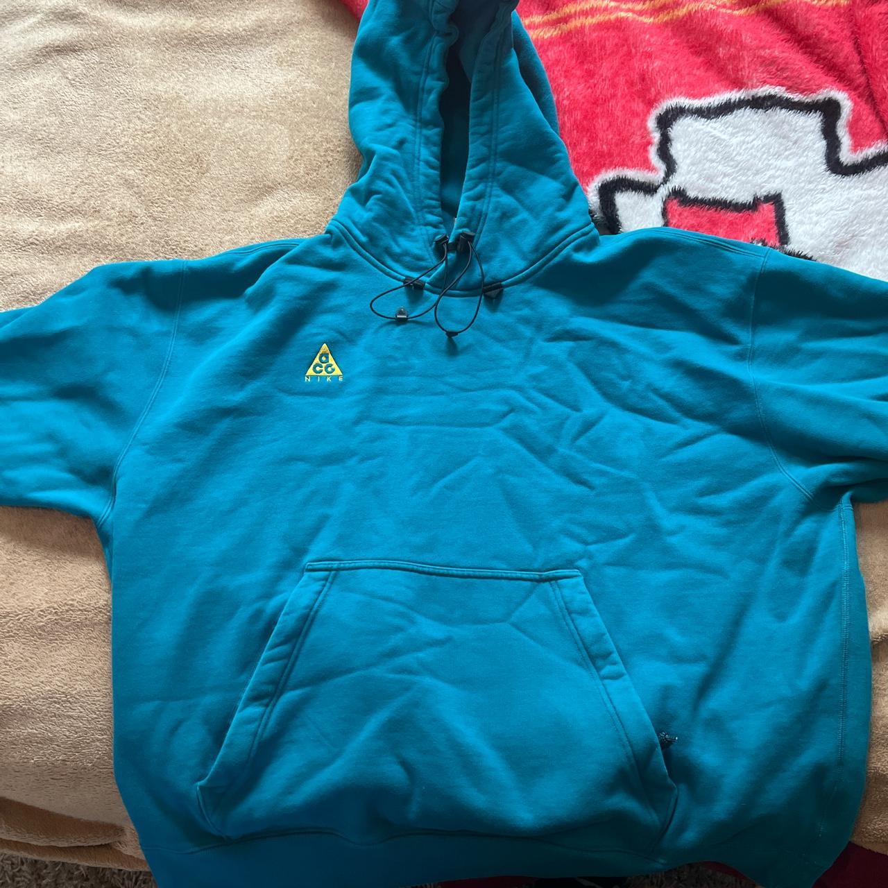 Nike ACG Men's Blue and Yellow Sweatshirt | Depop