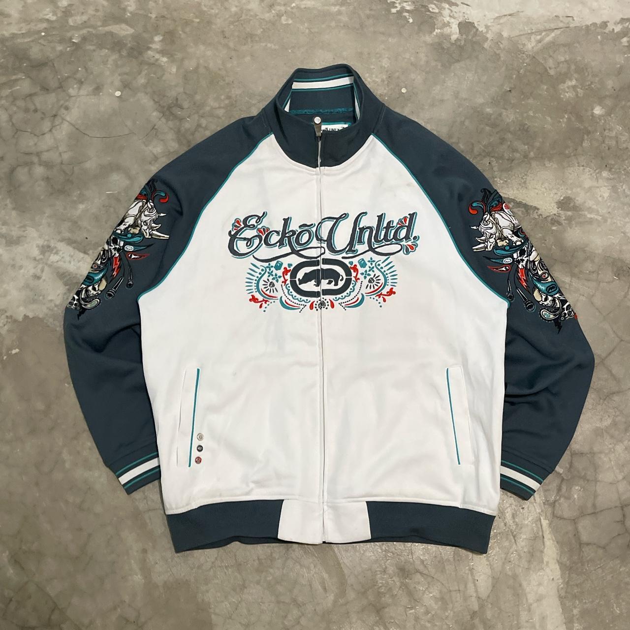 Vintage Y2K Ecko Unlimited Embroidered Jacket Super... - Depop
