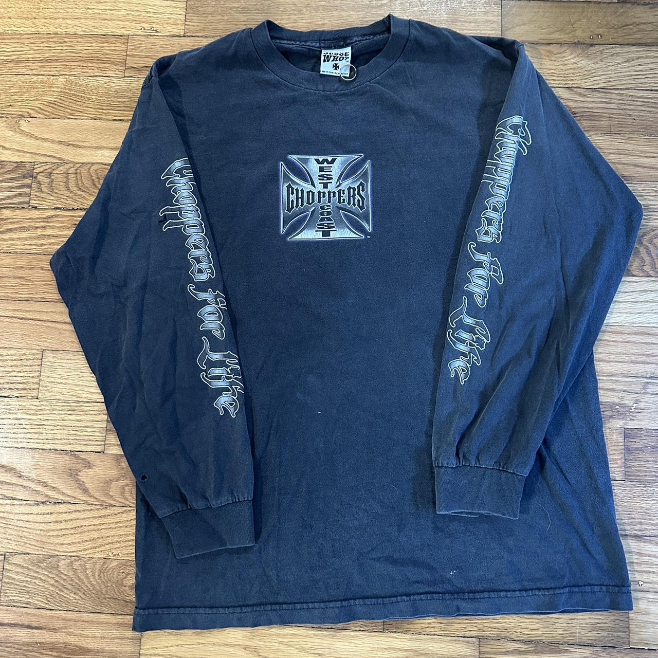 West coast choppers black perfectly faded long... - Depop
