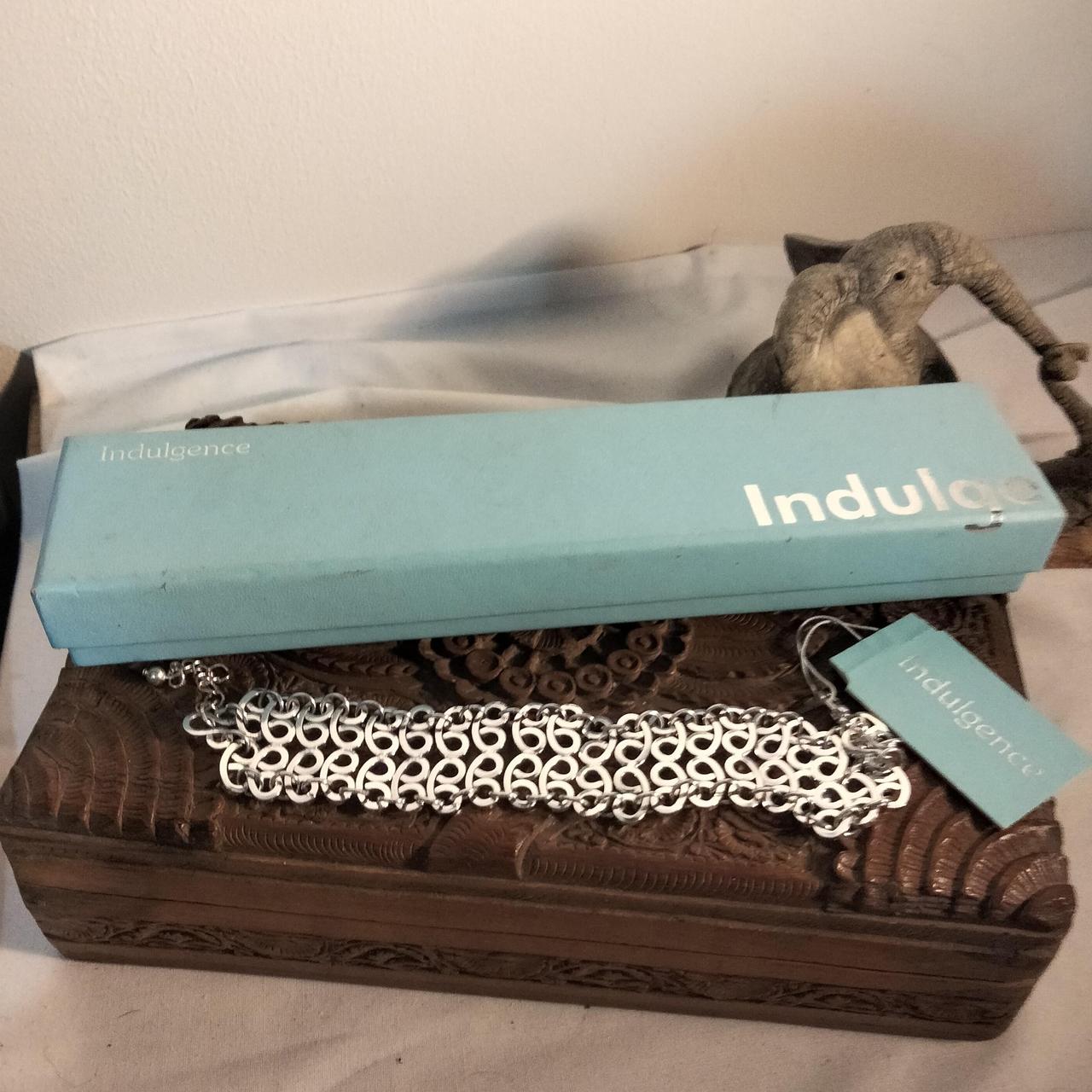 Indulge indulgence silver wide bracelet Can be worn... - Depop