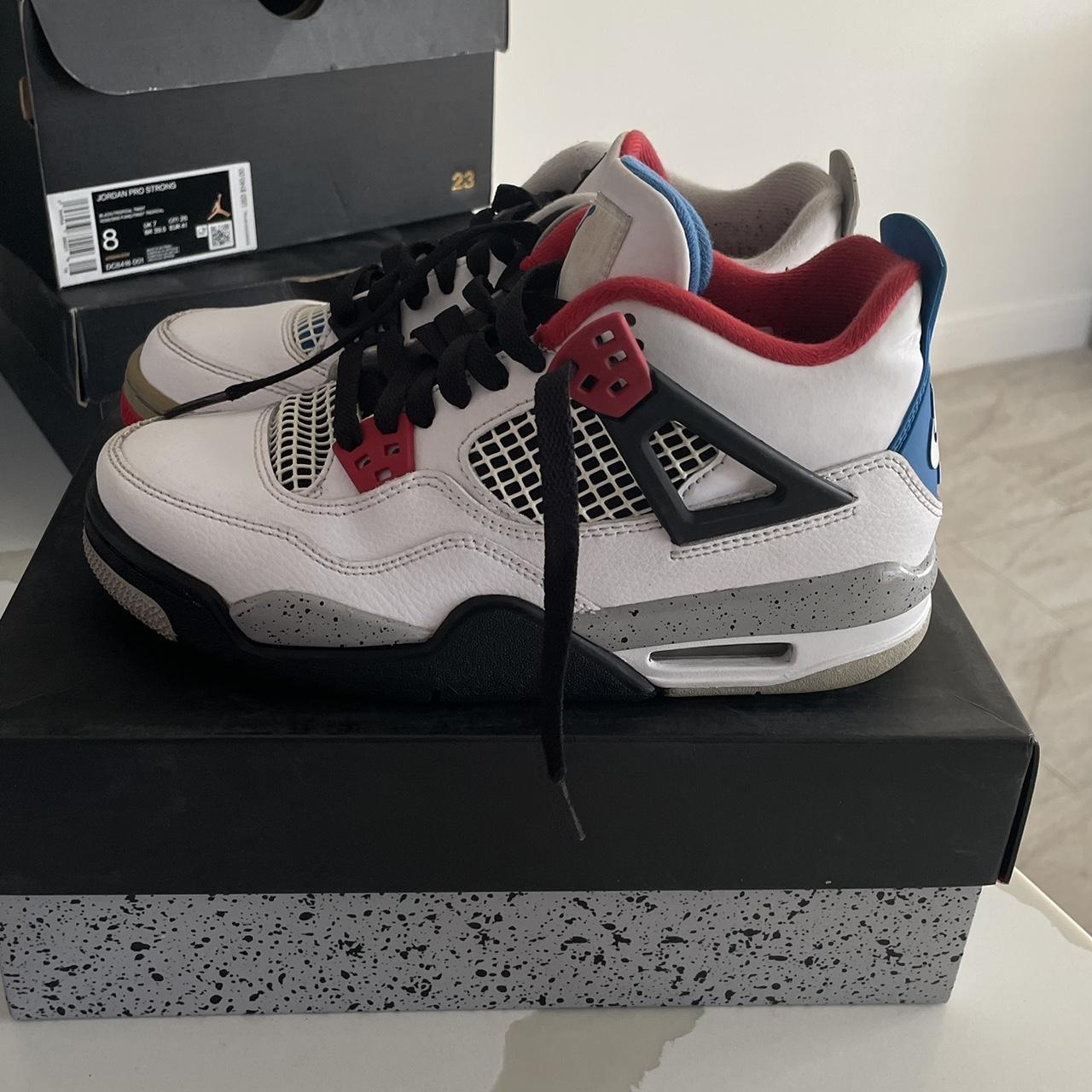 Air Jordon 4 Retro “what the” Size 5,5Y has been... - Depop