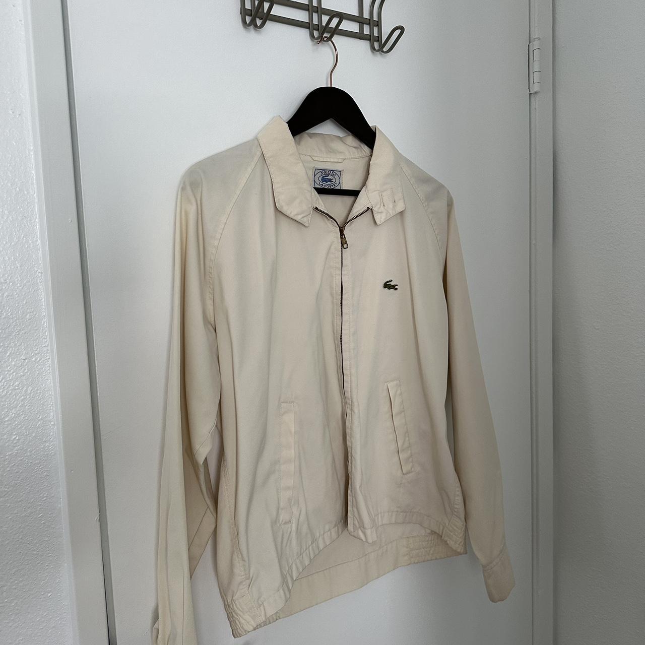 Lacoste creme jacket Men’s large but runs small... - Depop