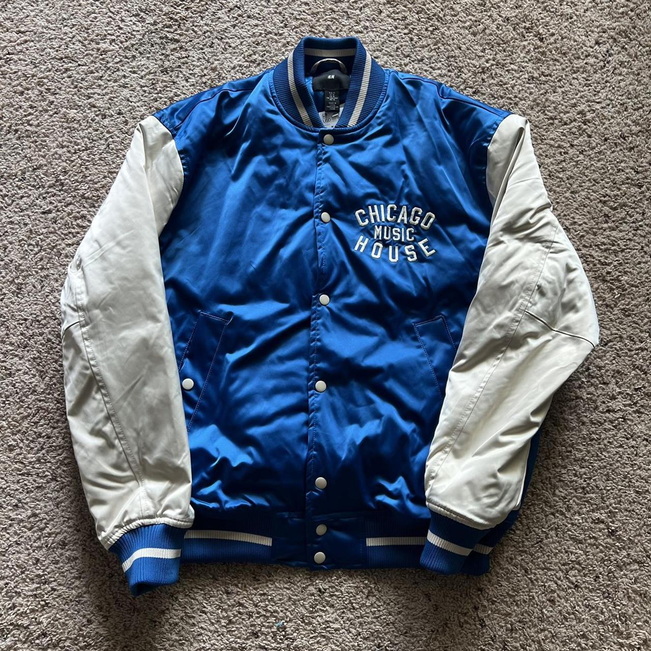 Satin H&M Varsity Jacket, Brand New w/tags. never Worn - Depop