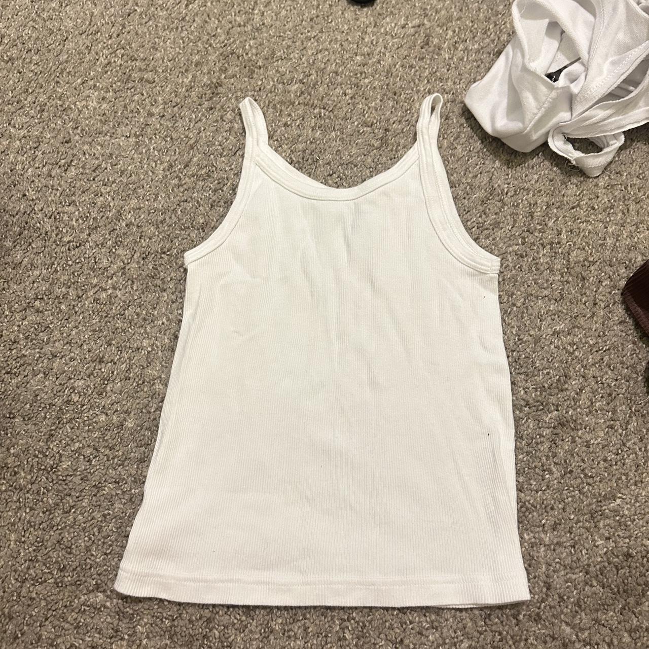 white brandy melville tank - Depop