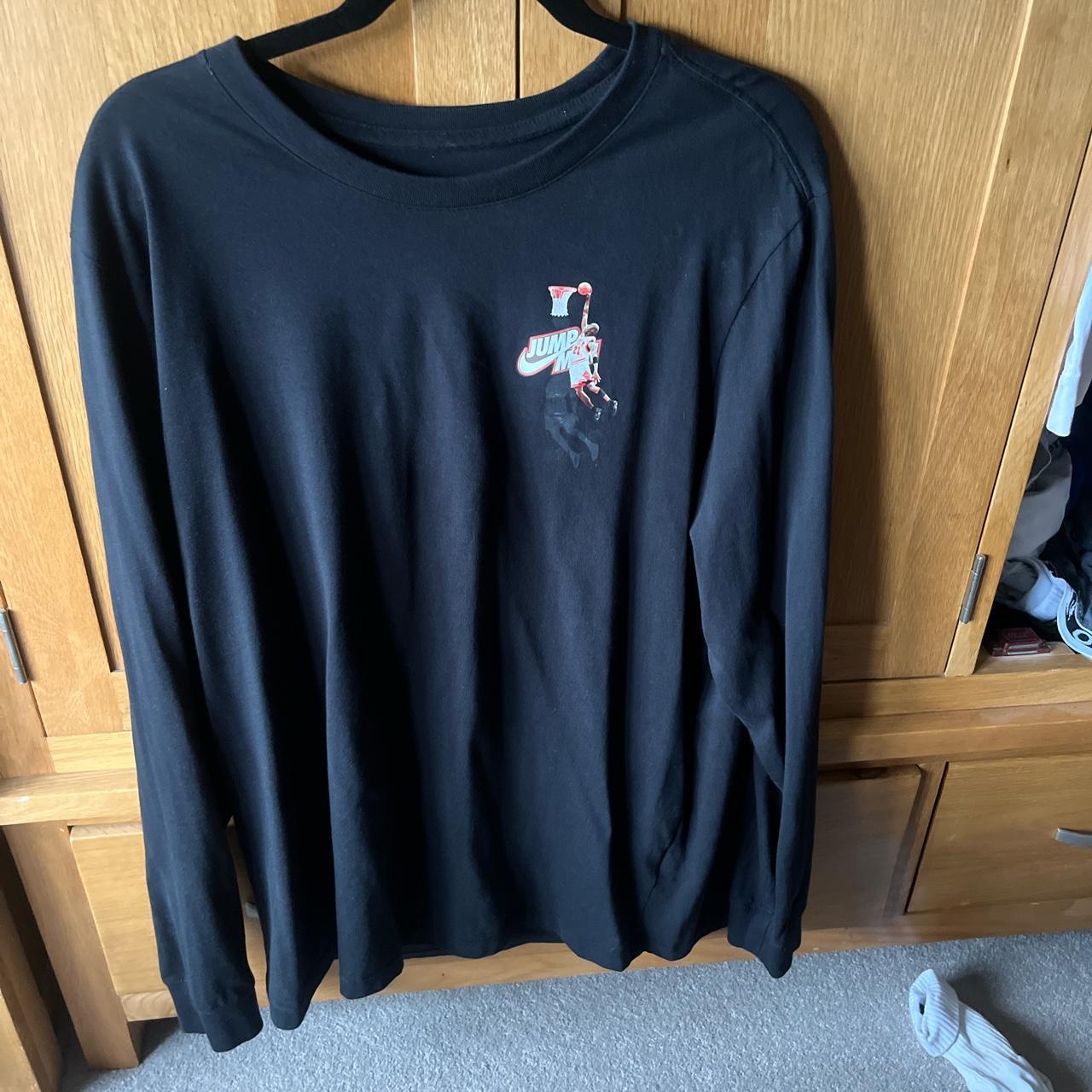 Jordan AIR long sleeve shirt with graphic on back - Depop