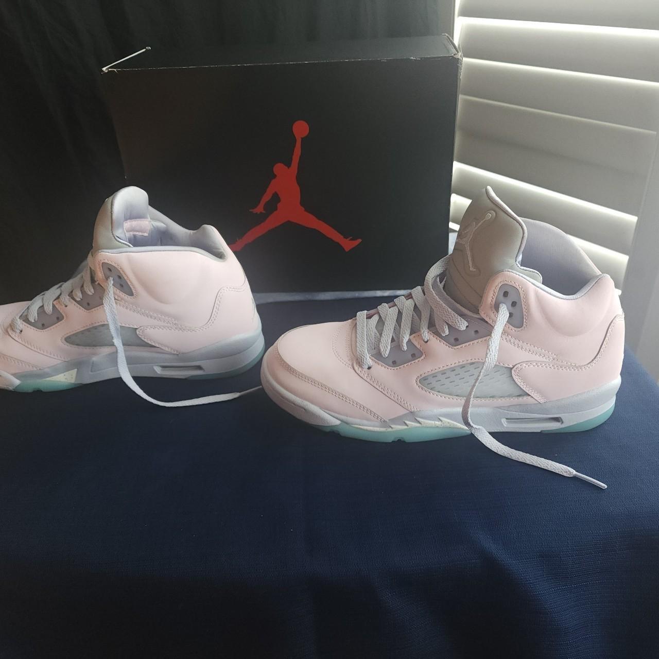 Nike Jordan Retro 5 Easter 2022 Size 7Y which is 7W... - Depop