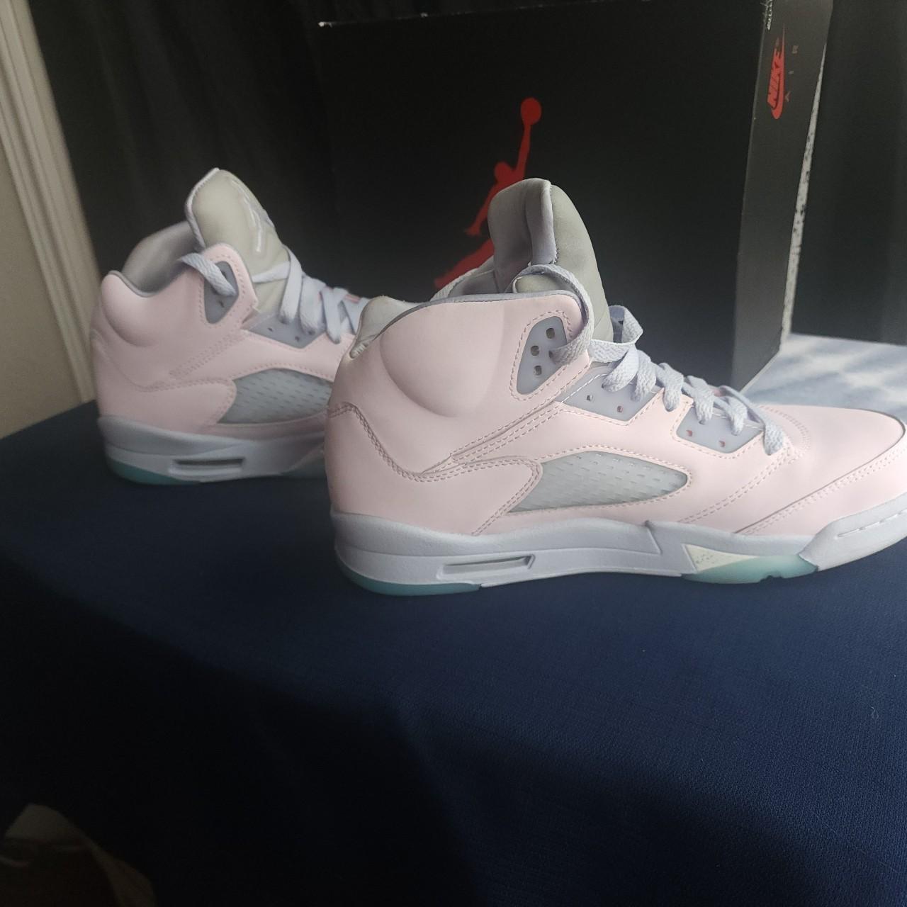 Nike Jordan Retro 5 Easter 2022 Size 7Y which is 7W... - Depop