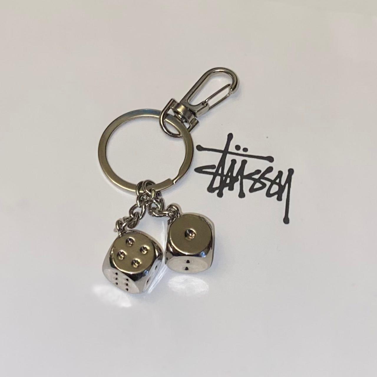 Y2K 2000s inspired metal dice keychain - fast... - Depop