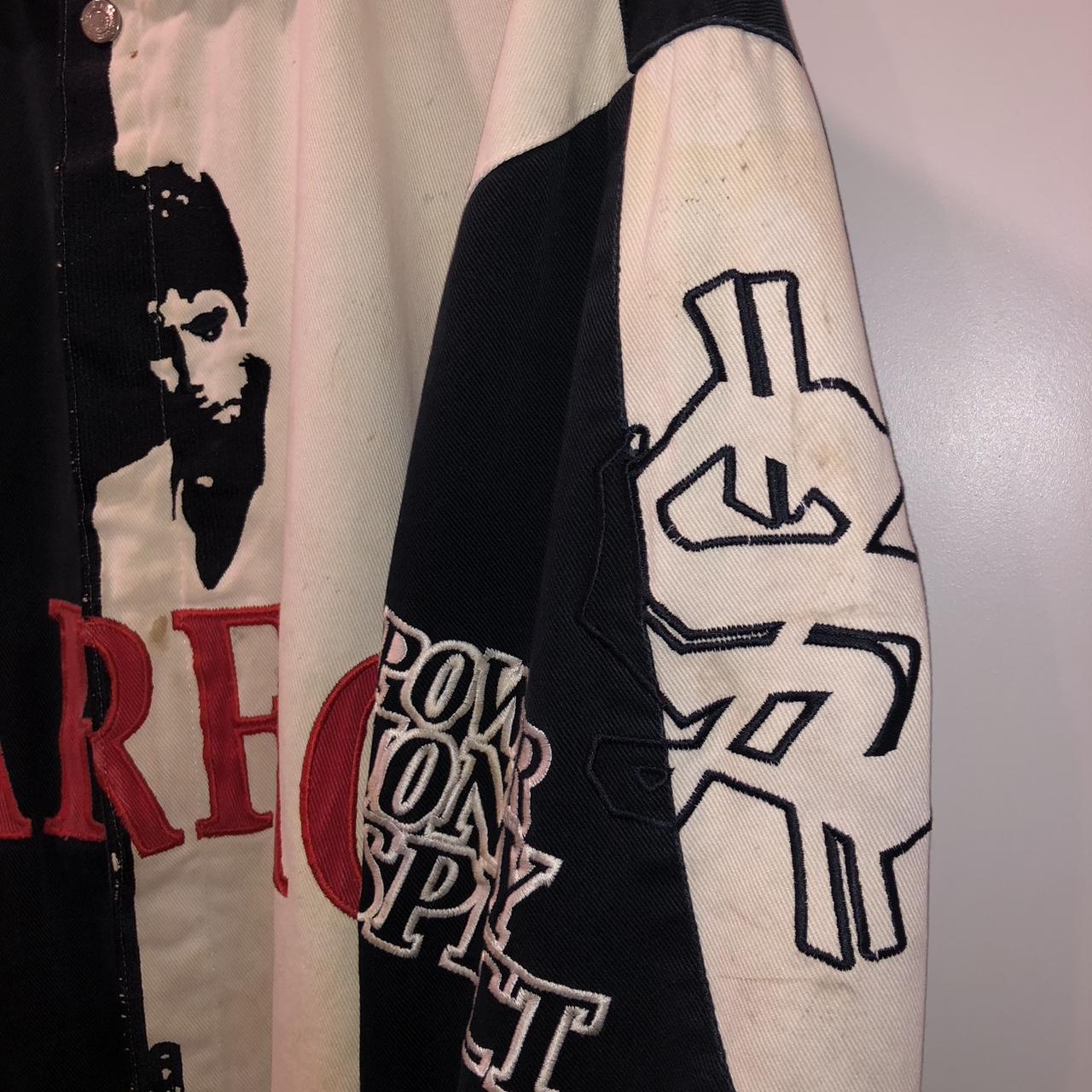 Vintage 90s Scarface jacket JH DESIGN Size | Depop Vintage 90s Scarface jacket JH DESIGN Size | Depop