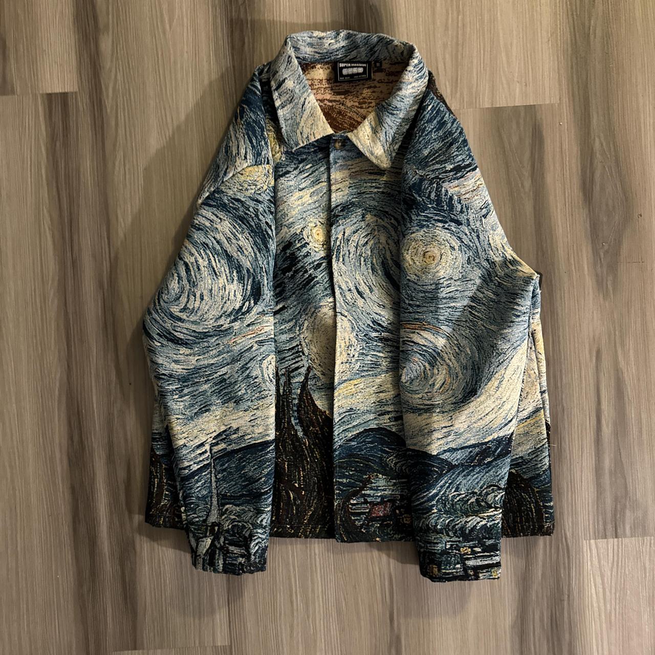 VAN GOGH STARRY NIGHT SIZE MEDIUM OVERSIZE FIT,... | Depop