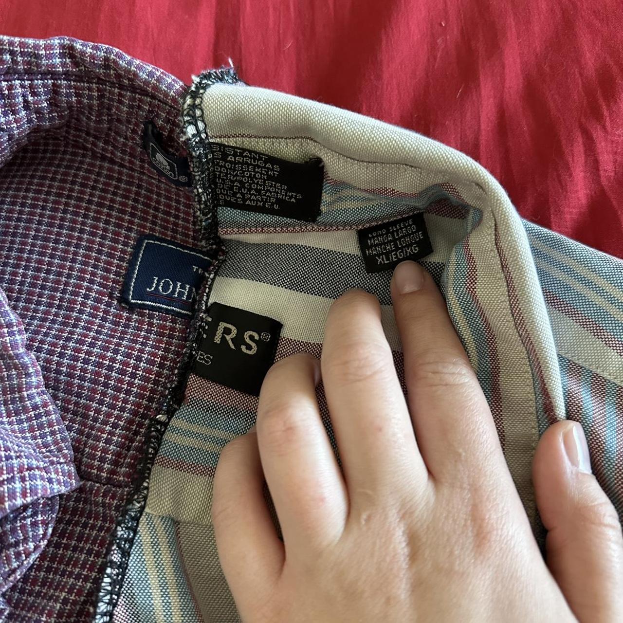 cropped long sleeve button up split down the center... - Depop