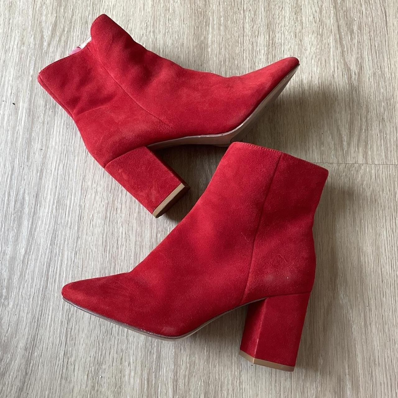 Halogen Women's Red Boots | Depop