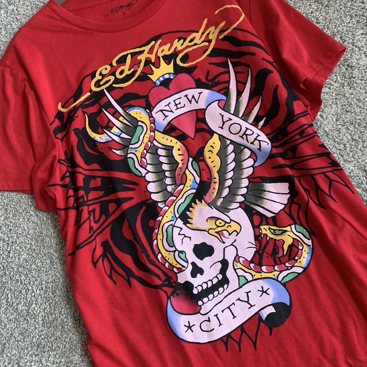 Sick Ed Hardy Shirt‼️ Mint condition Hardy tee!... - Depop