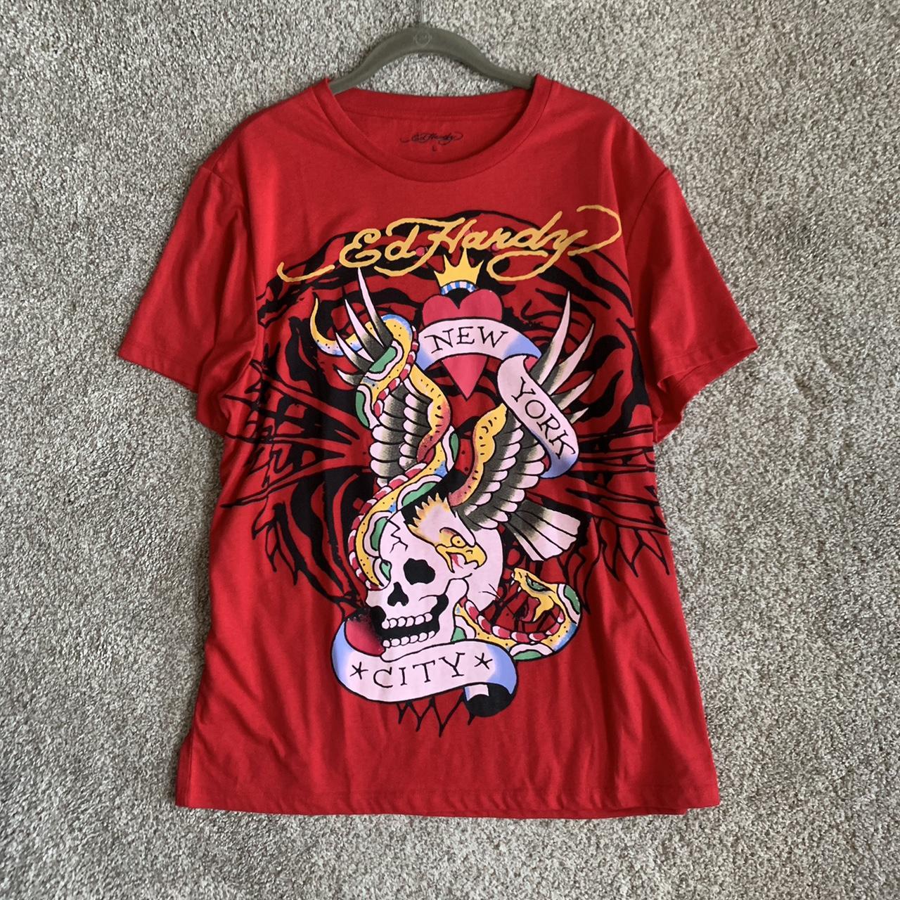 Sick Ed Hardy Shirt‼️ Mint condition Hardy tee!... - Depop