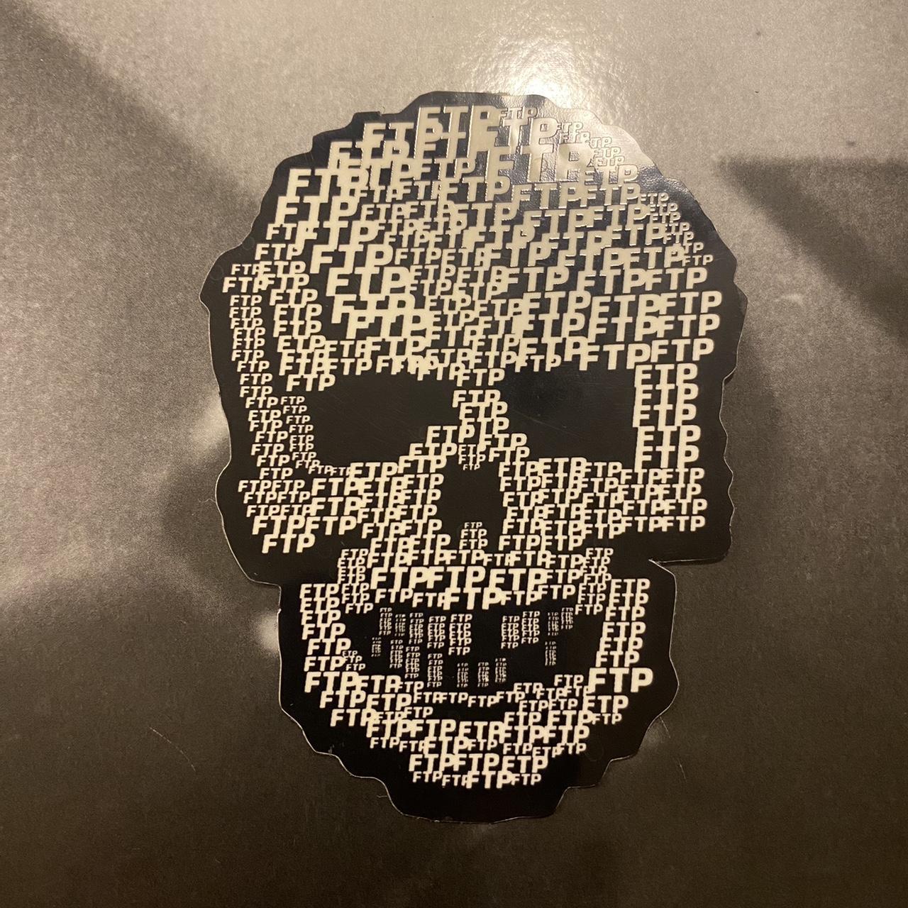FTP glow in the dark Skull sticker - Depop
