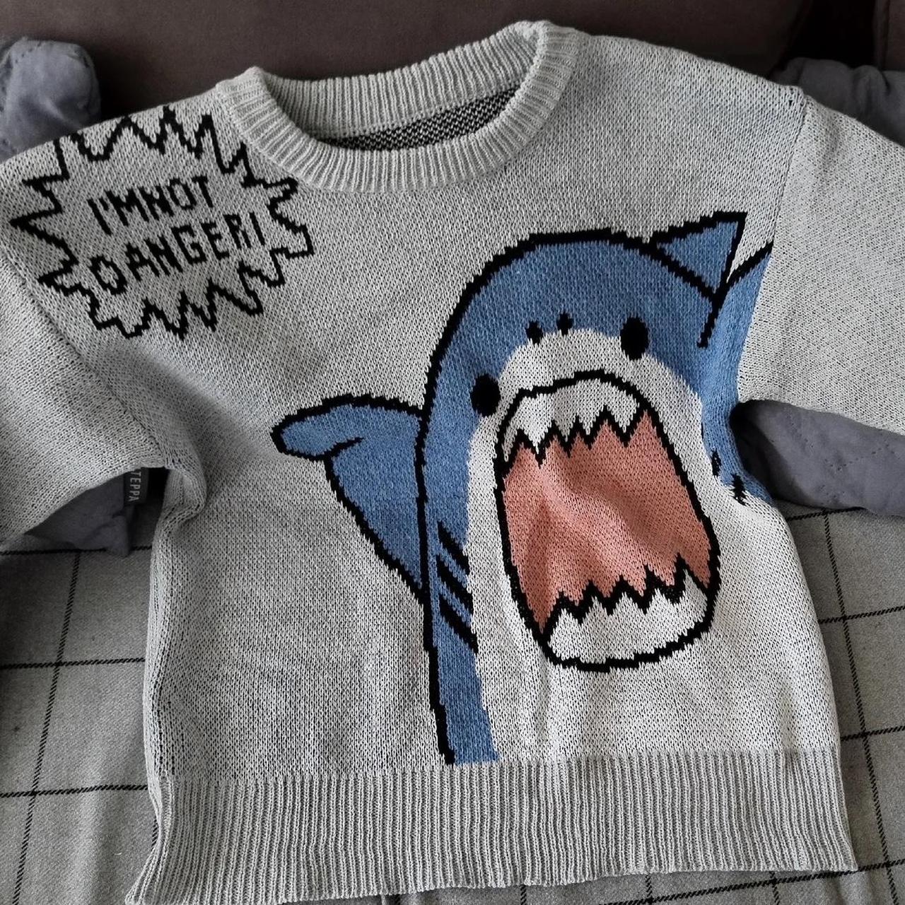 Vintage Shark Pullover Sweater - cute and... - Depop