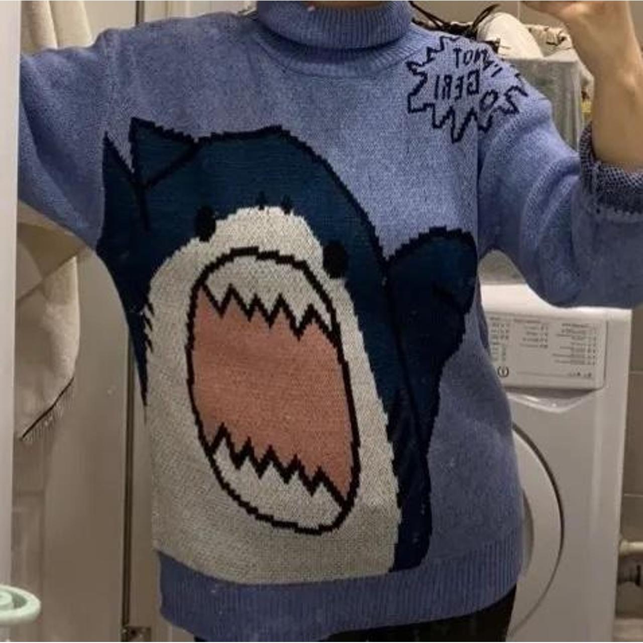 Vintage Shark Pullover Sweater - cute and... - Depop