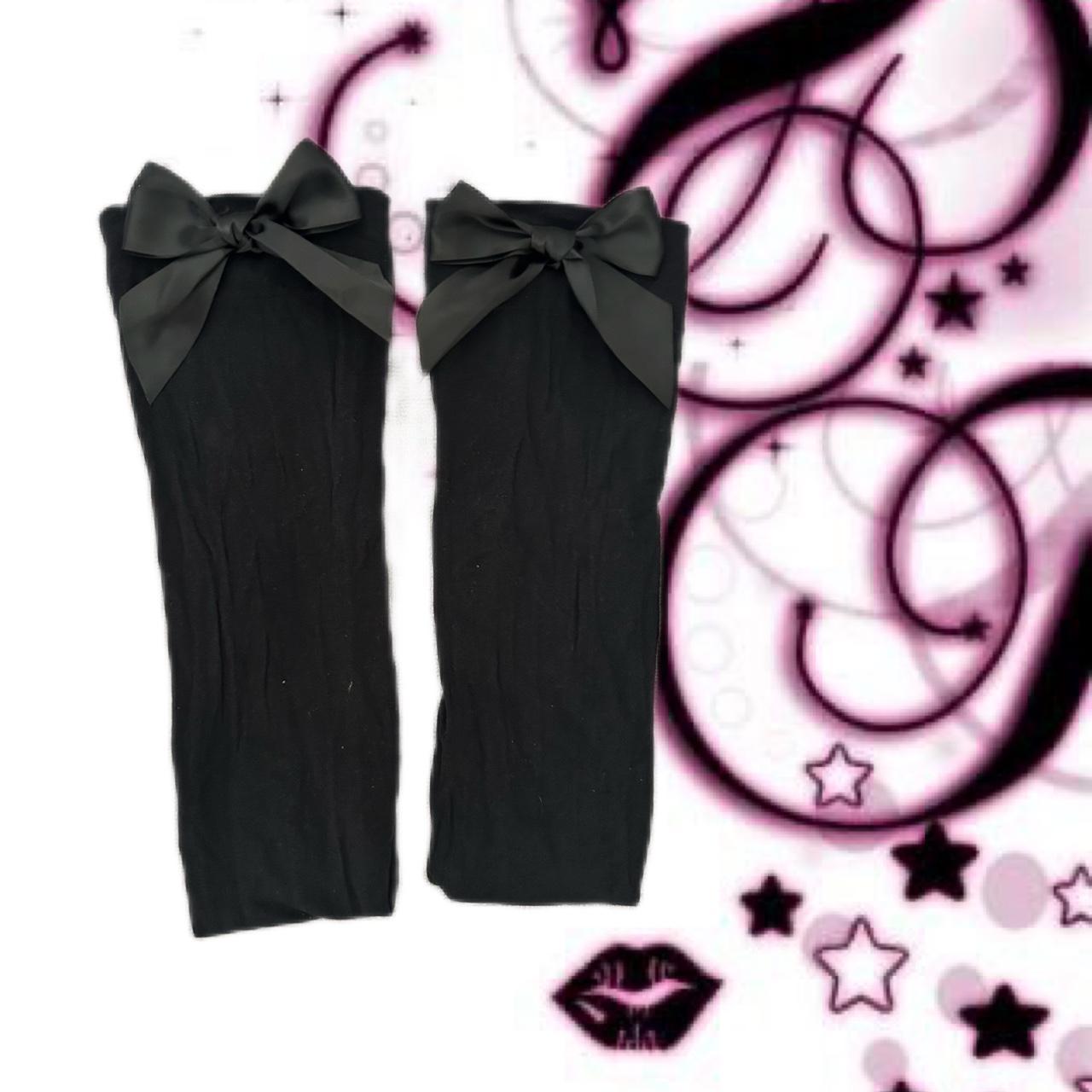 bow knee high tights hot topic one size worn 2/3x - Depop