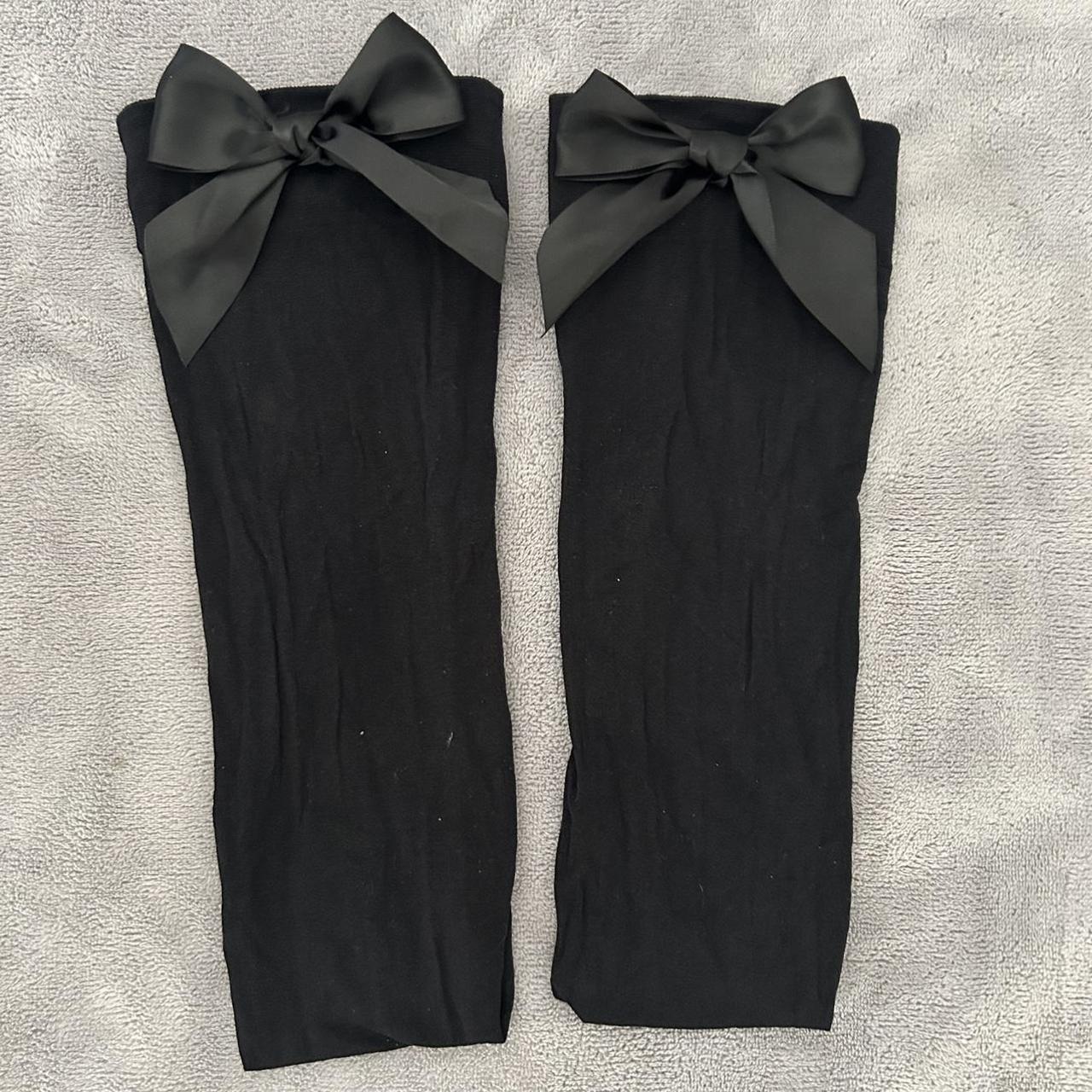 bow knee high tights hot topic one size worn 2/3x - Depop