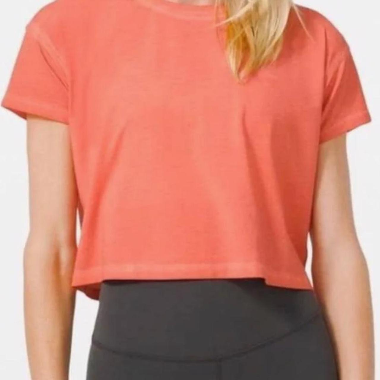 Lululemon cates tee Worn once Coral color | Depop