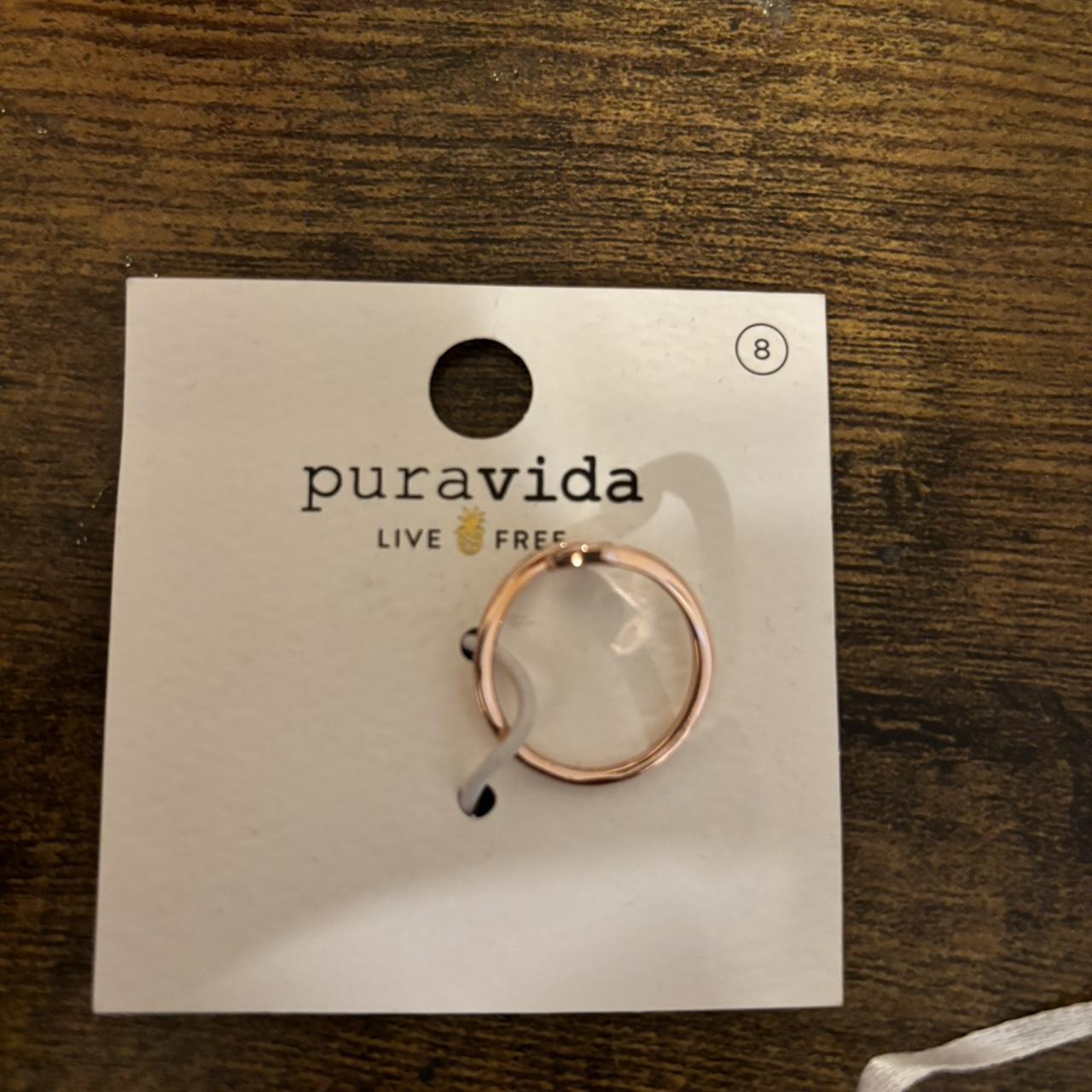 brand new gold pura vida wave ring size 8 - Depop