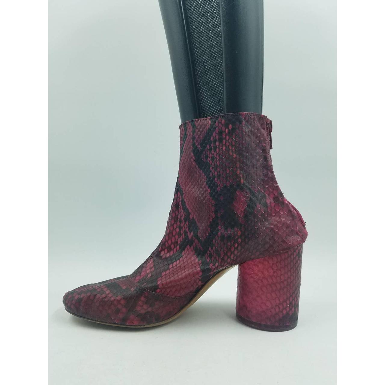 Maison Martin Margiela Red Snake Print Boots Women's... - Depop
