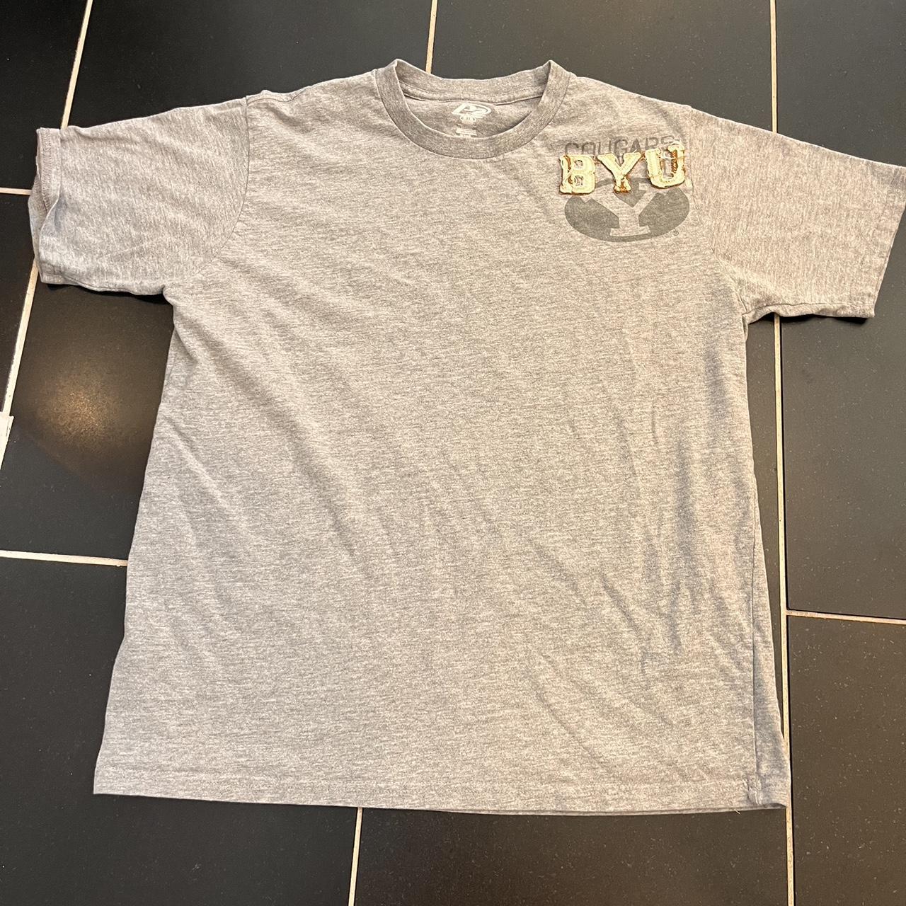 Fire BYU shirt with patch Fits well and looks sick... - Depop