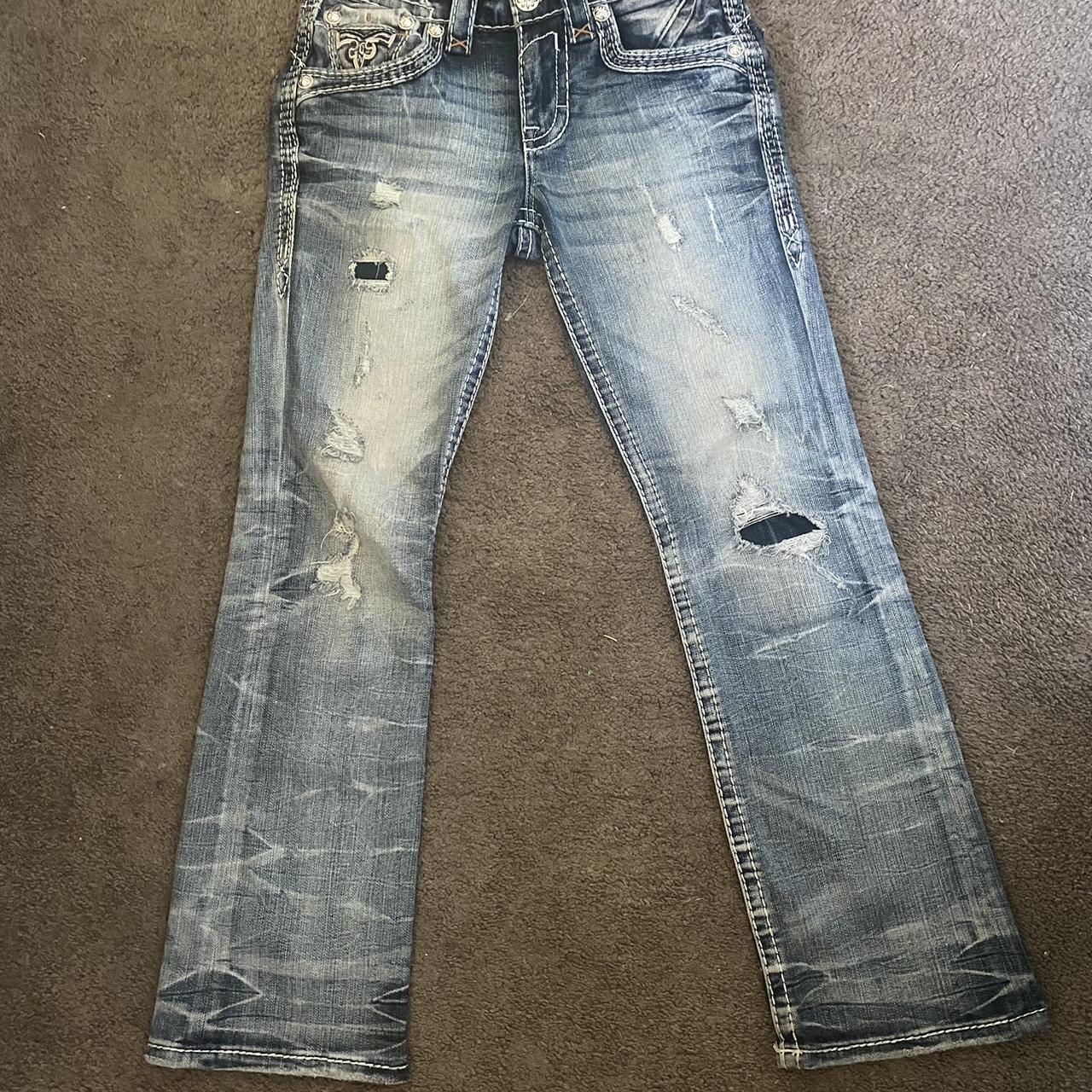 boot cut rock revival jeans size 29 beautiful fade... | Depop