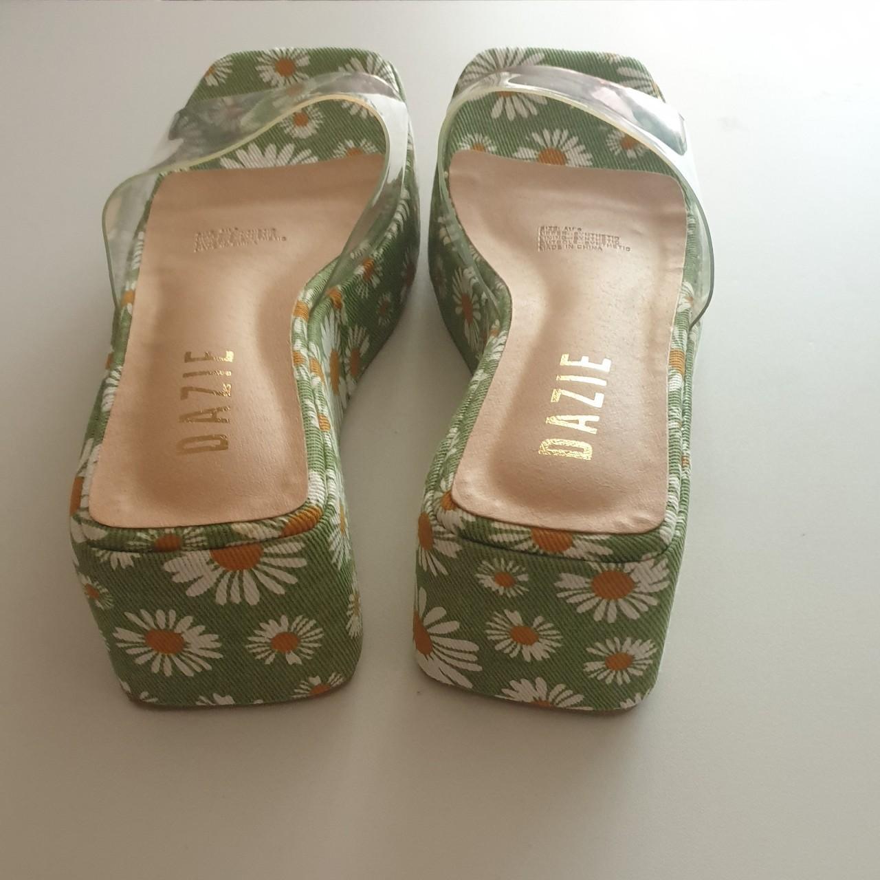 Dazie Sunny Girl Perspex Platform Slides. Pretty... - Depop