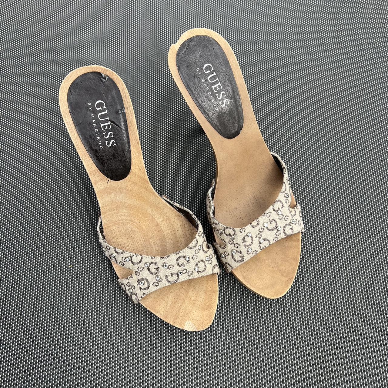 Vintage GUESS monogram heels. Size 6.5. There are a... - Depop