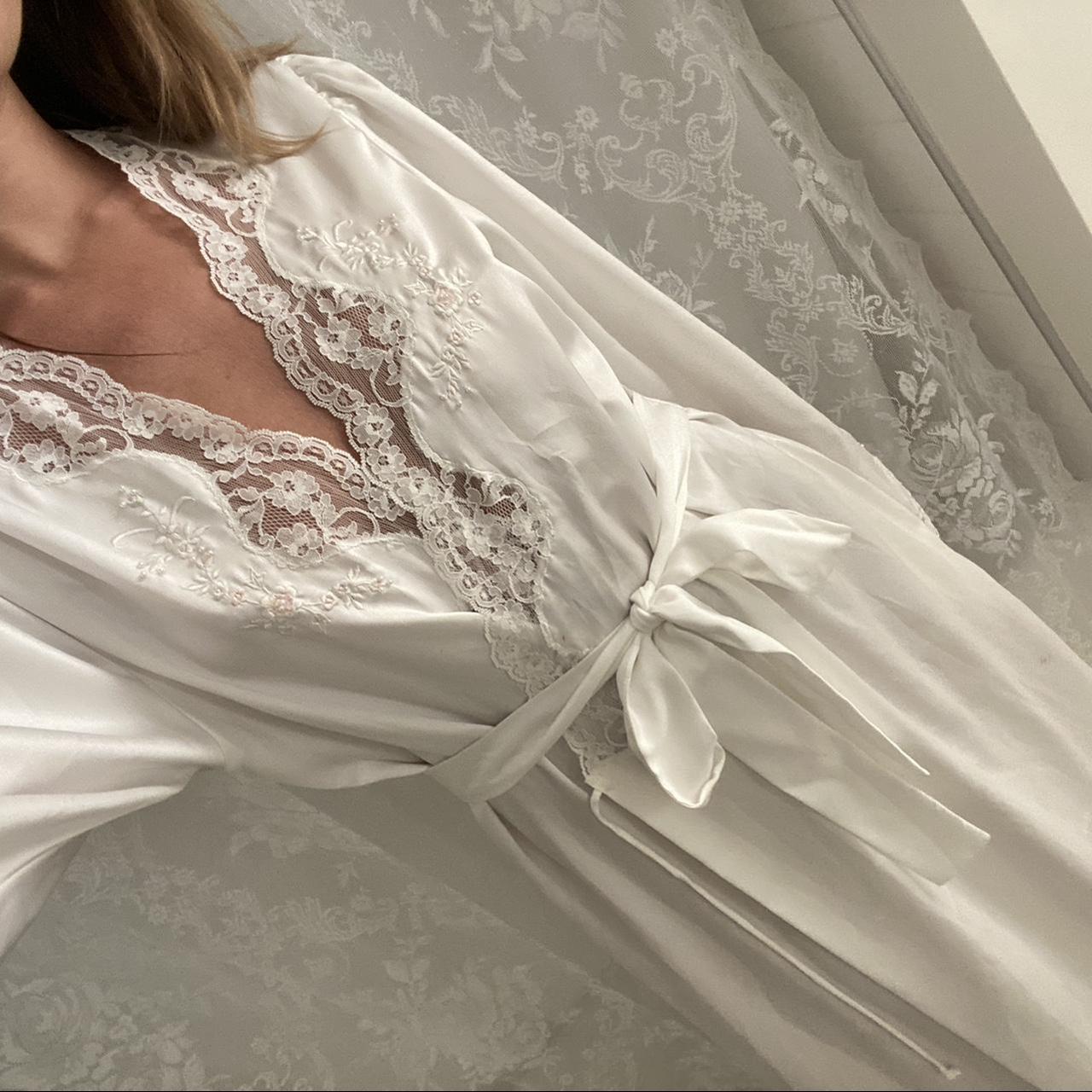 Vintage Sara Beth lace robe 🤍 Size: S #sarabeth... - Depop