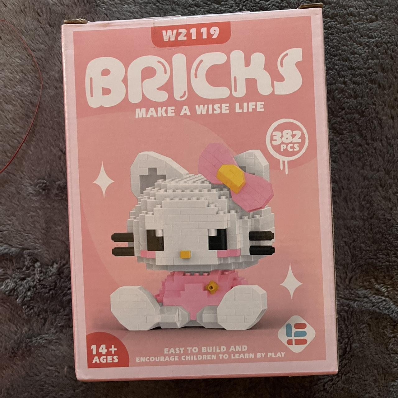 Hello Kitty build set 382 bricks super cute, new in... | Depop