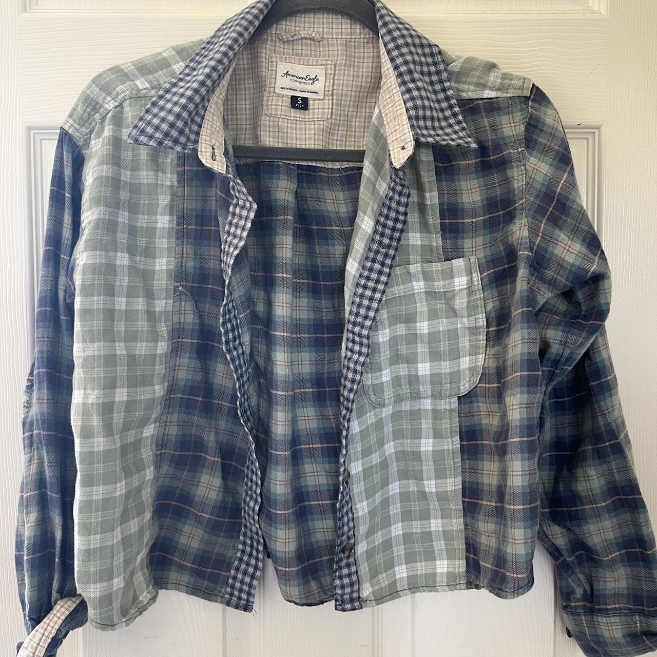 AE Block Flannel Size S #flannel #americaneagle... - Depop