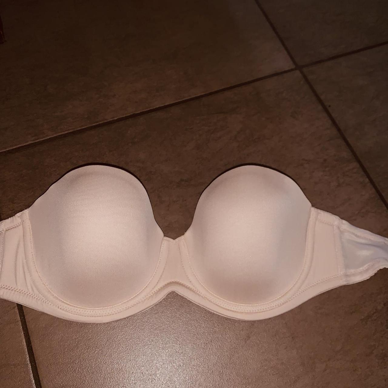 WACOAL Strapless Bra worn once size 30DD light beige... - Depop
