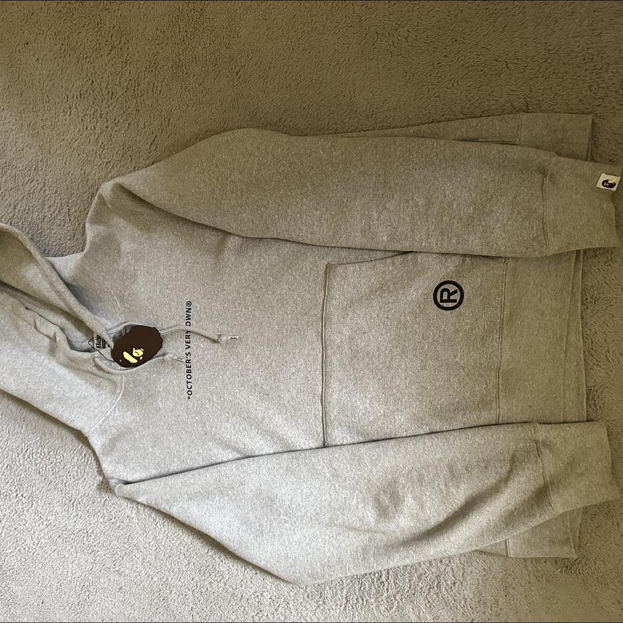 Bape Hoodie Drake/OVO collab XL (fits tight) Worn... - Depop