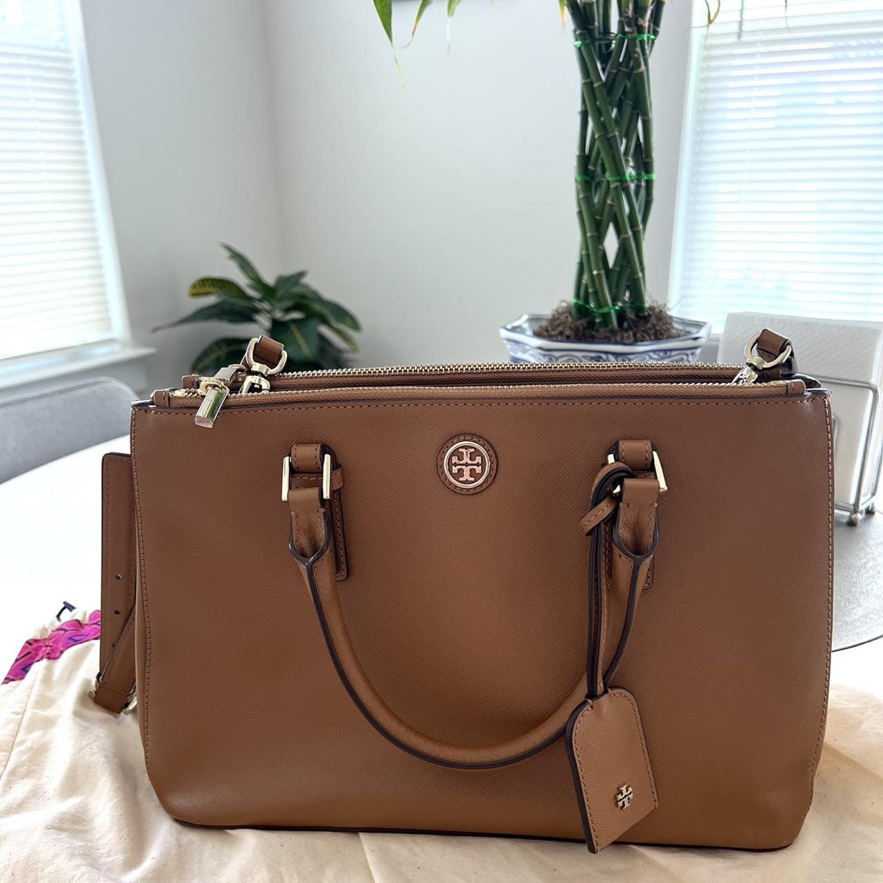 brown Tory Burch medium tote cross body DUST BAG IS... - Depop