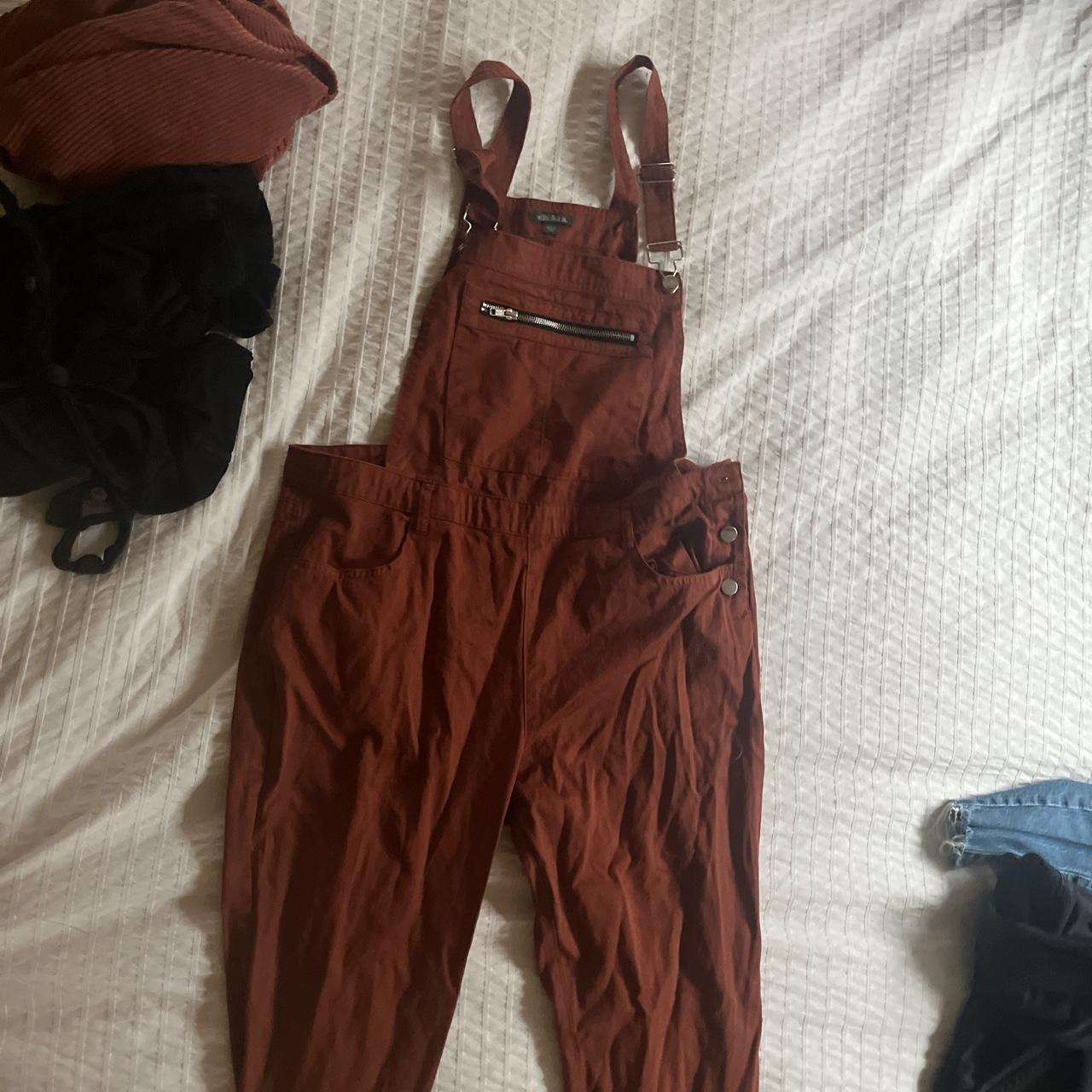 clay/burnt orange overalls, wild fable, granola... - Depop