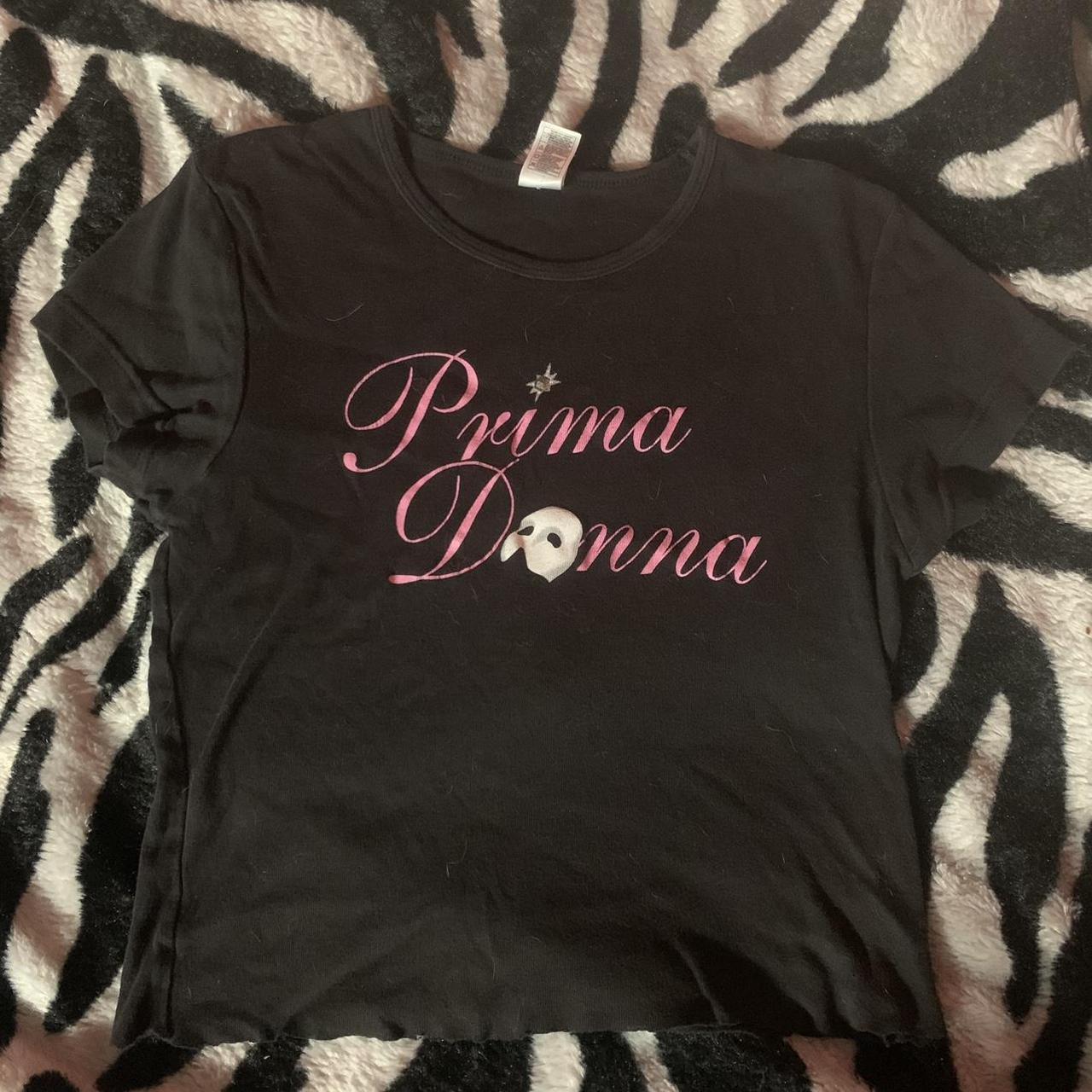 🎀Prima Donna baby tee🎀 •Size medium •Hand cropped... - Depop