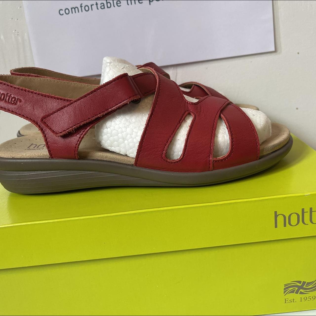 Hotter Susa Comfy Leather Sandals Size UK 7 EU 41 - Depop