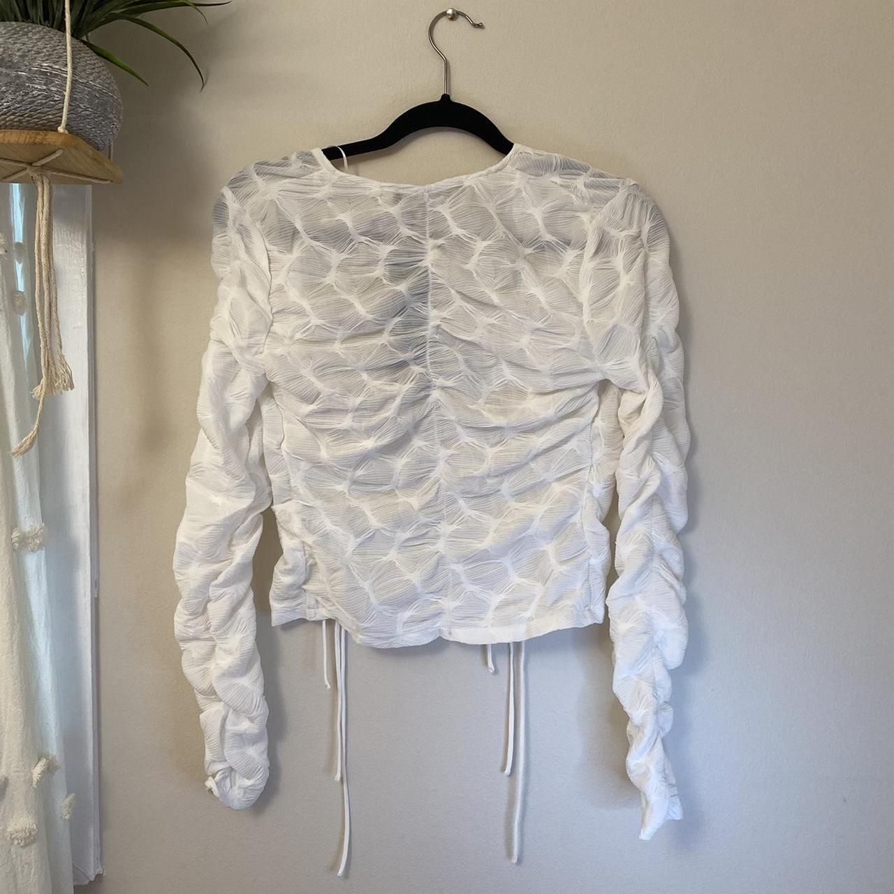 Lioness / princess Polly tie front white top with... - Depop
