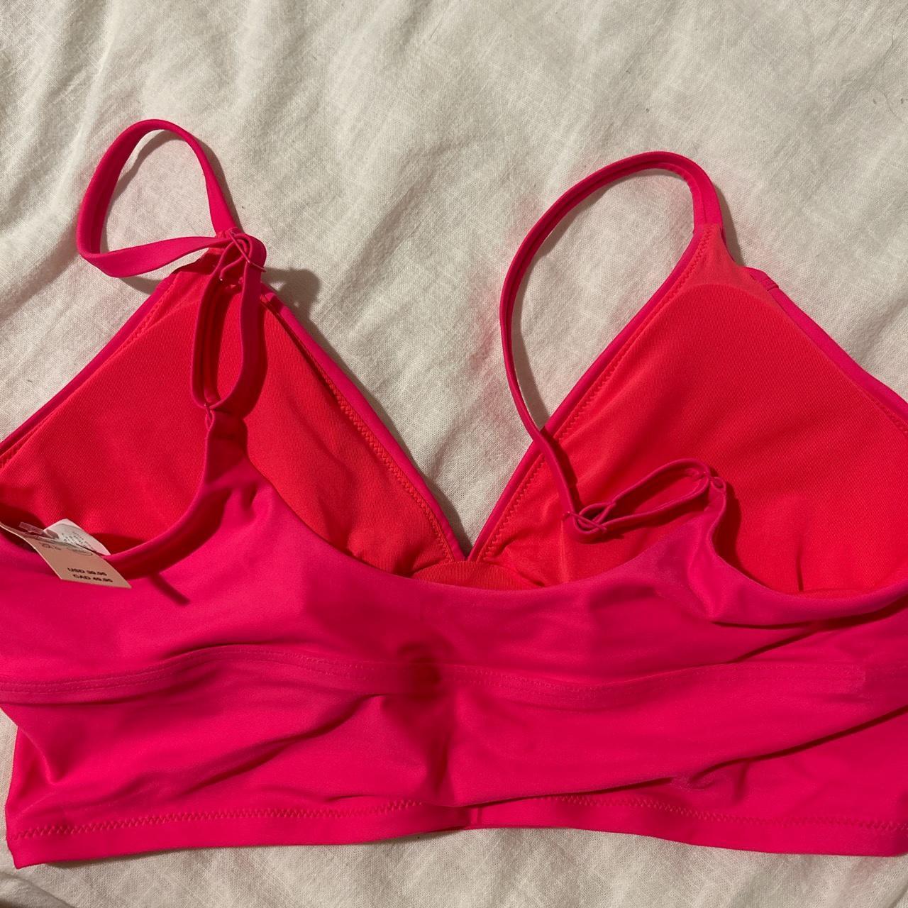 Hot Pink Bikini Top Size L Brand New With Tags Depop